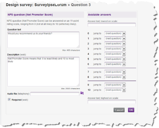Design - NPS question
